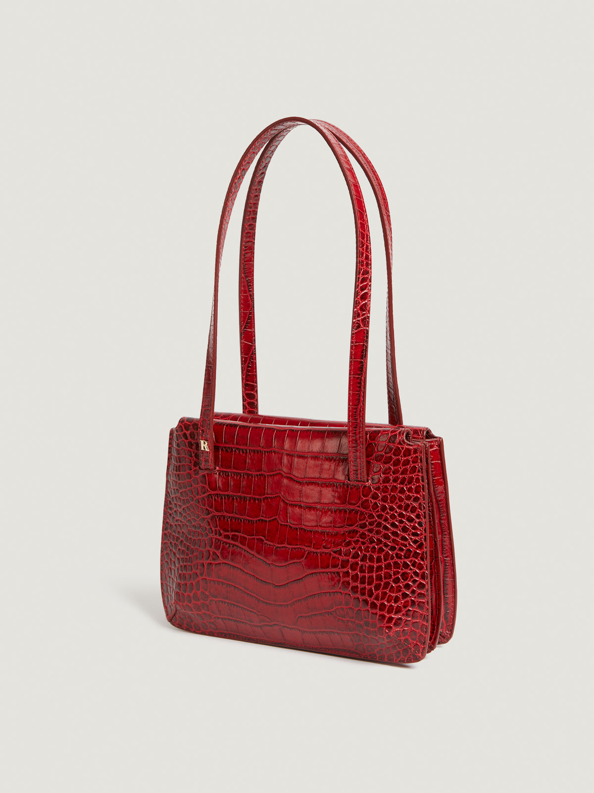 Sac à main en cuir aspect croco | Rouje