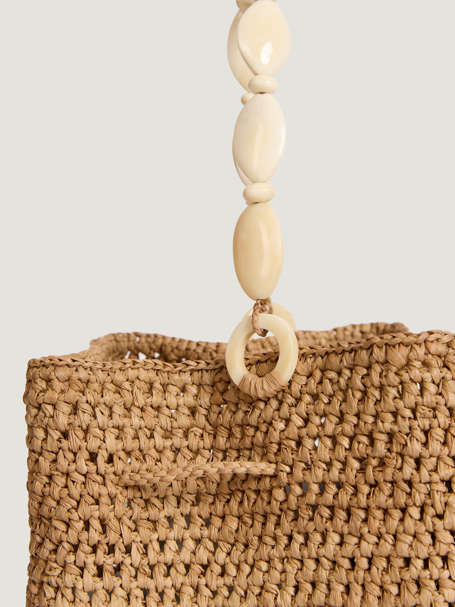 Mini panier en raphia et perles | Rouje