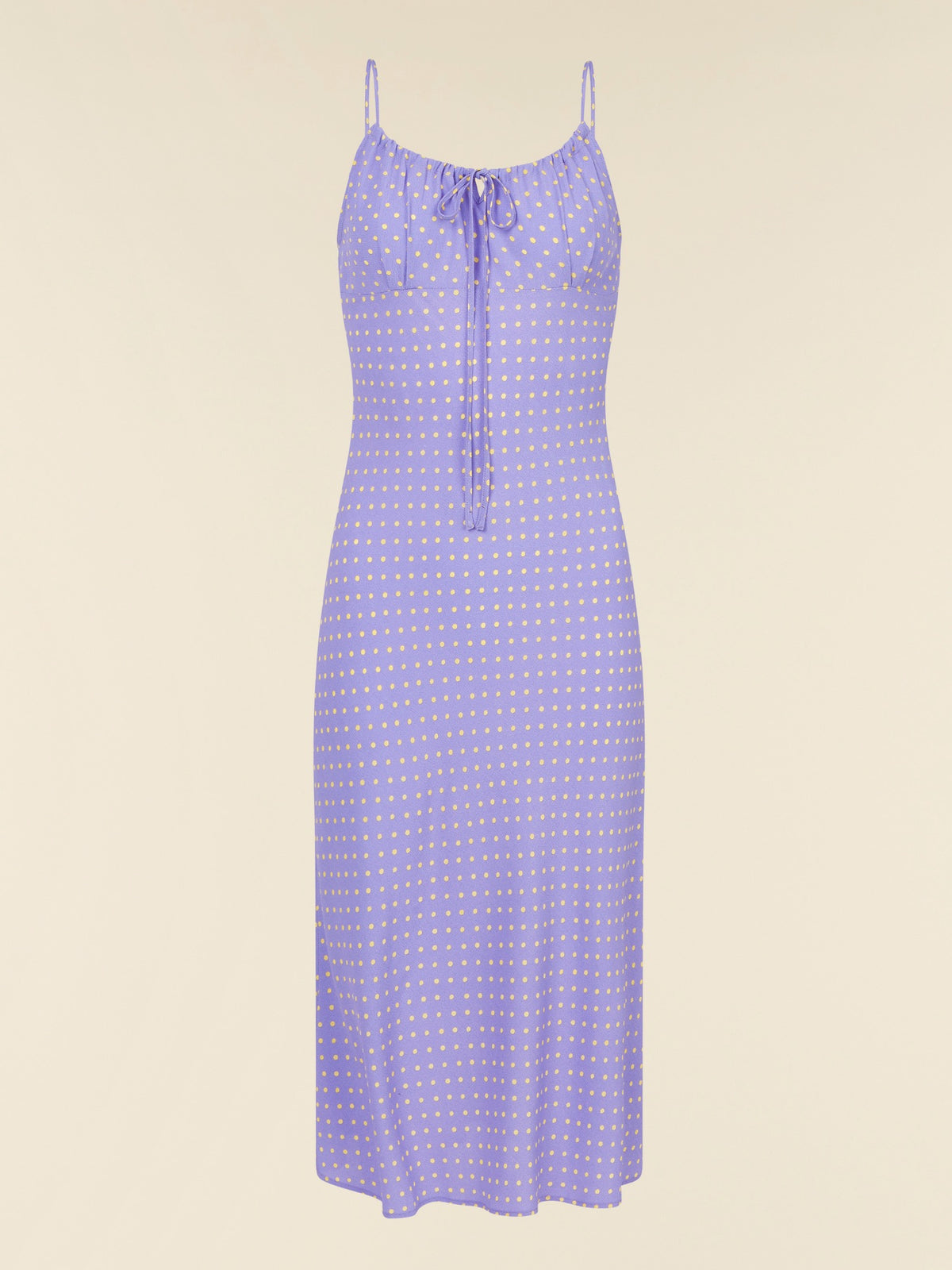 Robe midi avec un lien sur le décolleté | Rouje