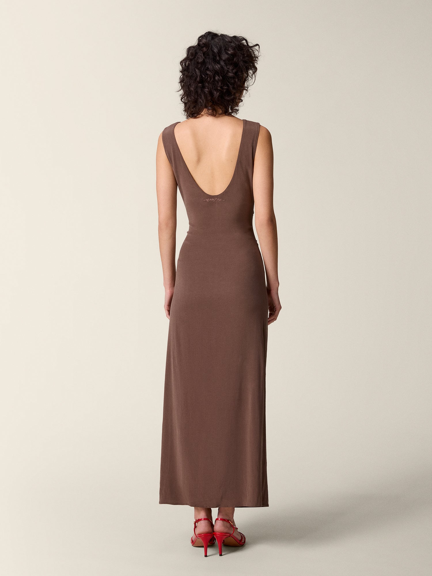 Robe longue fluide à fronces | Rouje