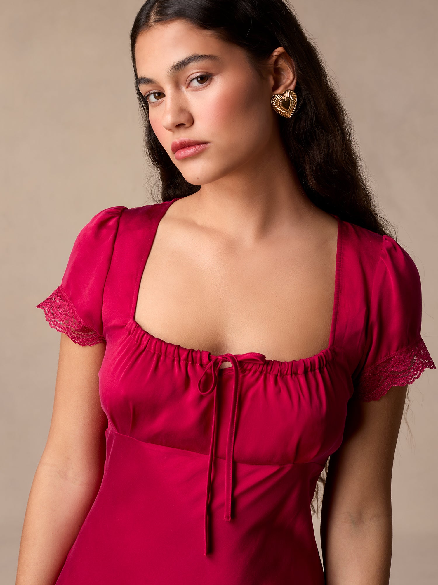 Robe midi en soie | Rouje