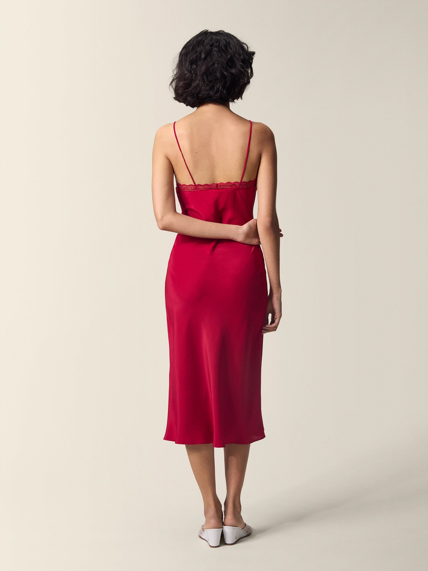 Robe midi fluide en soie | Rouje