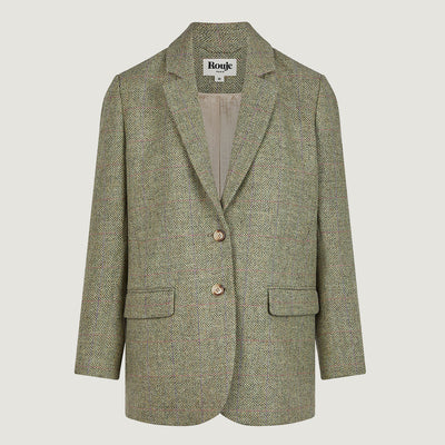 Oversize green woolen jacket | Rouje