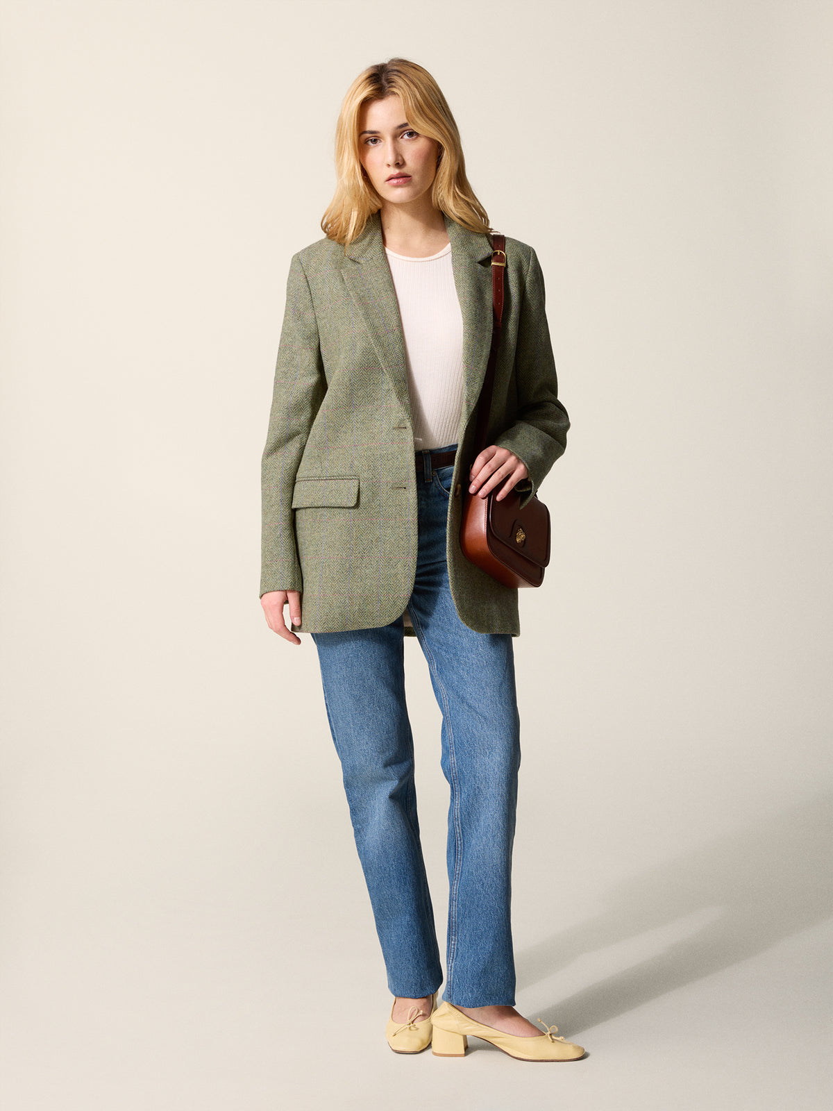 Oversize green woolen jacket | Rouje