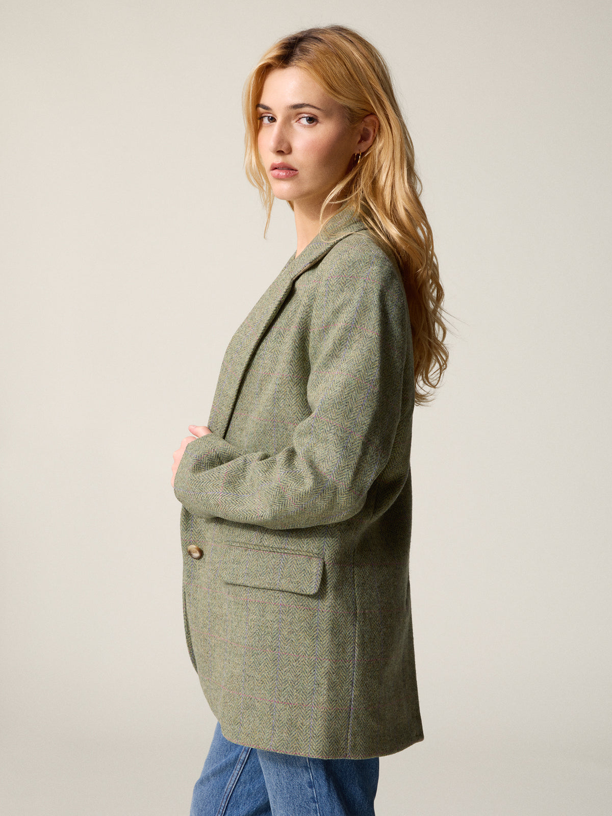 Oversize green woolen jacket | Rouje