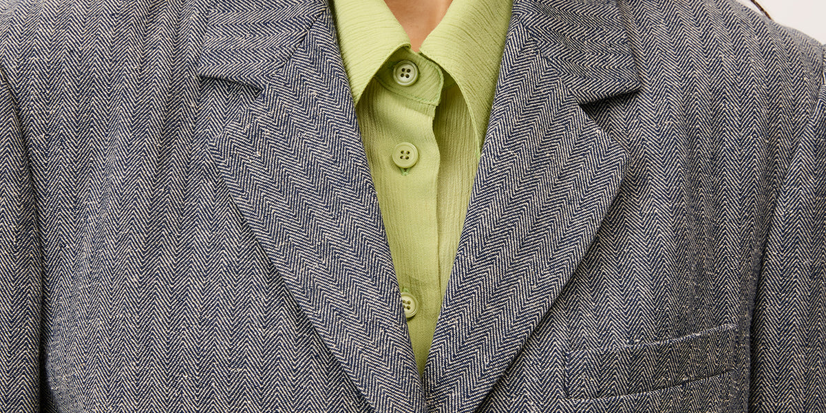 Lambert chevron grey structured jacket | Rouje