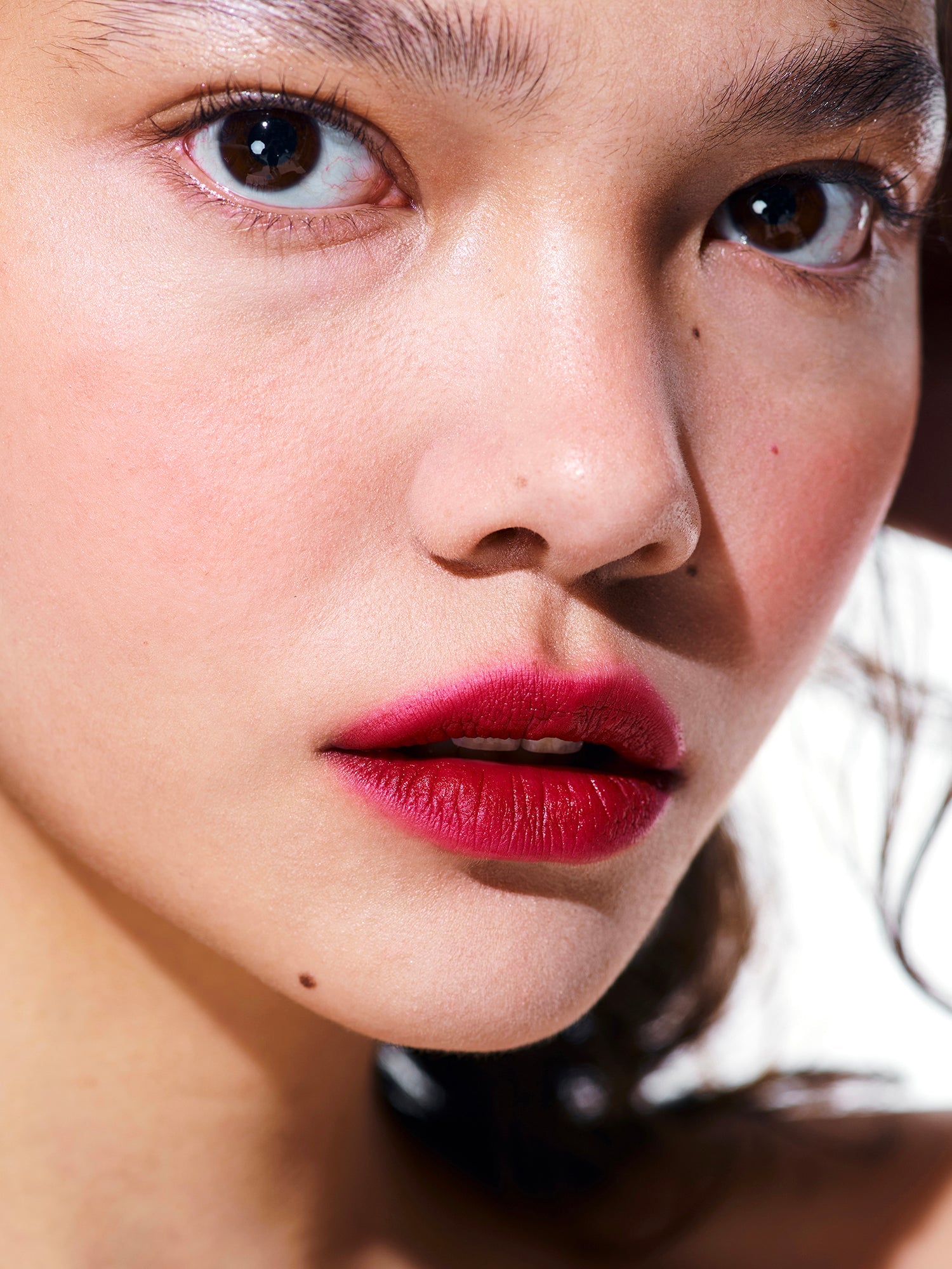 Burgundy red clean vegan semi-matte lipstick | Les Filles en Rouje