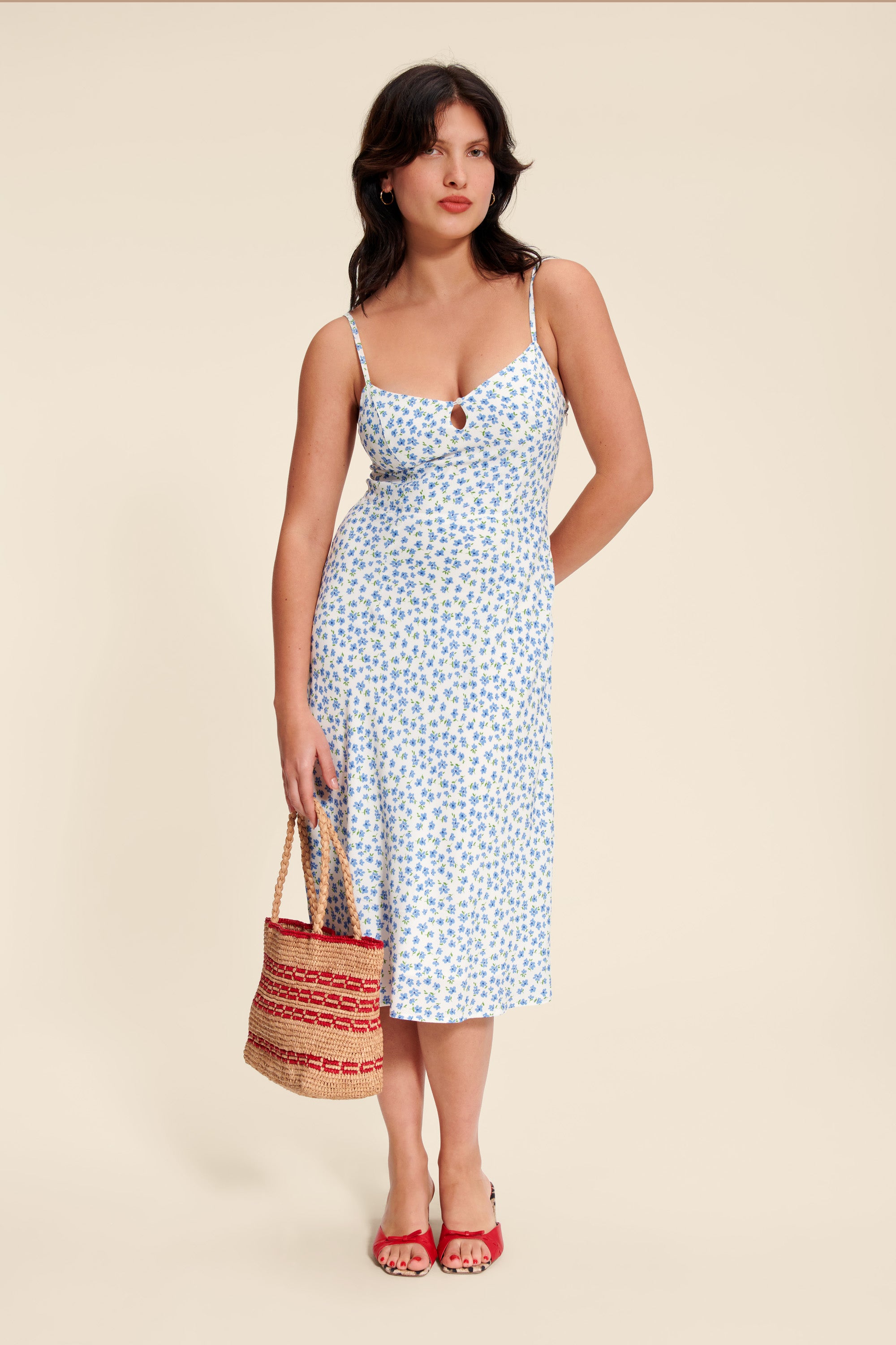 Robe midi fluide | Rouje