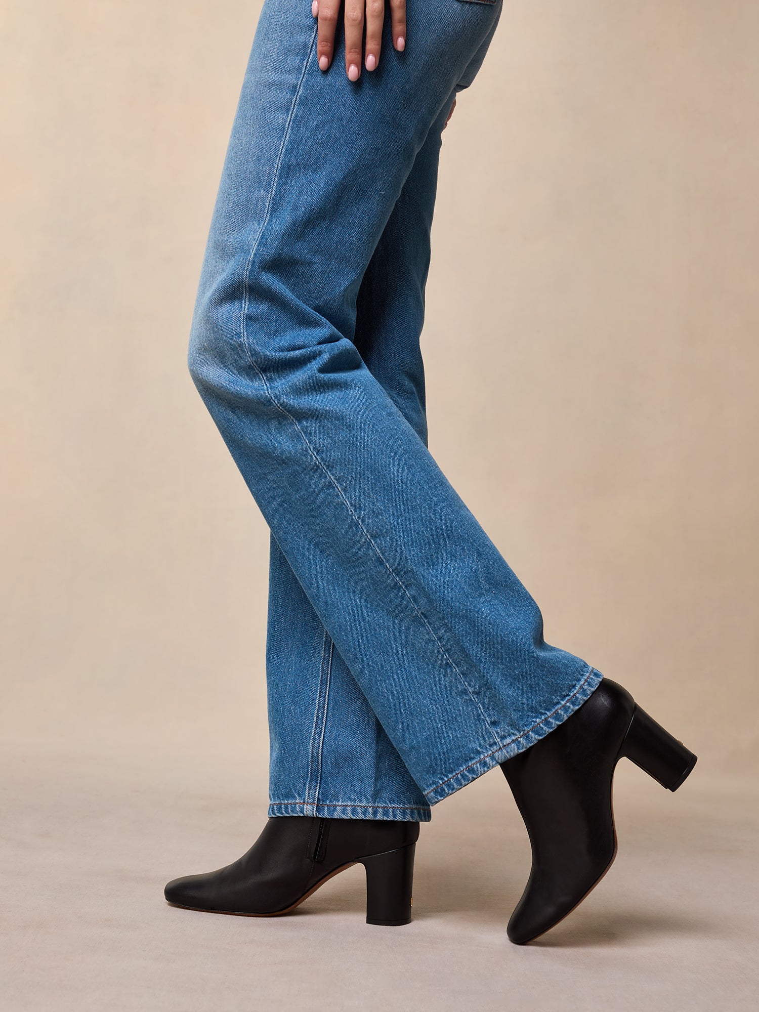 Soft black leather ankle boots | Rouje