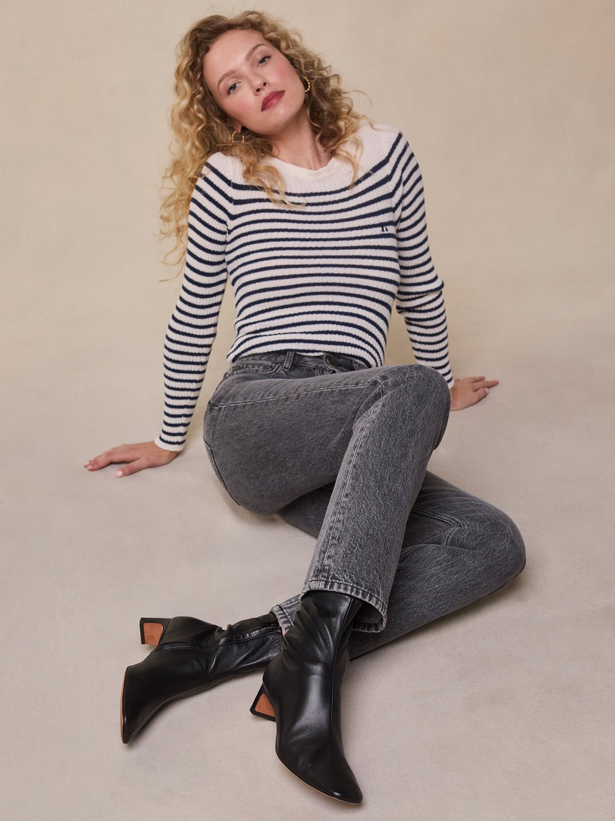 Black leather ankle boots | Rouje