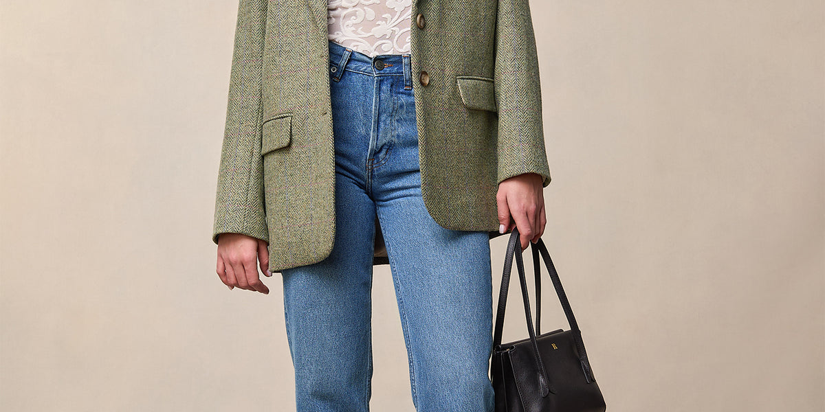 Oversize green woolen jacket | Rouje