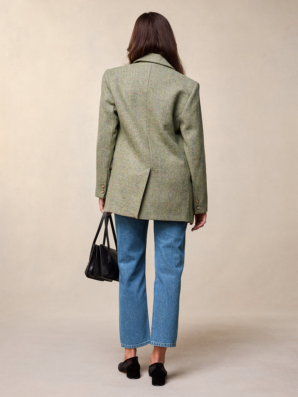 Oversize green woolen jacket | Rouje