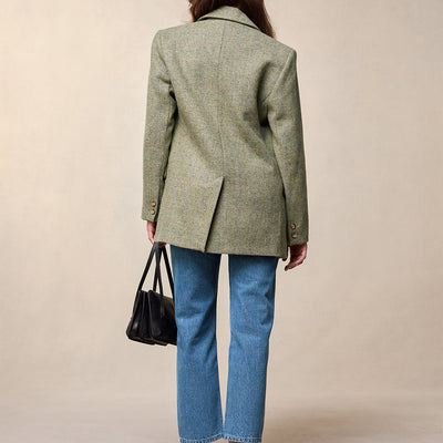 Oversize green woolen jacket | Rouje
