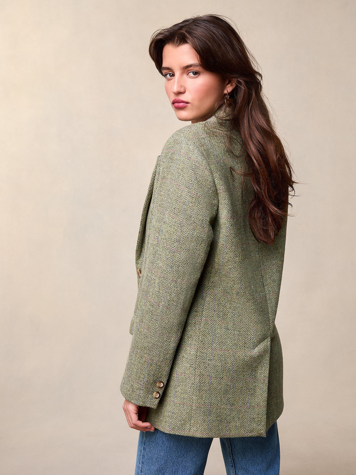 Oversize green woolen jacket | Rouje
