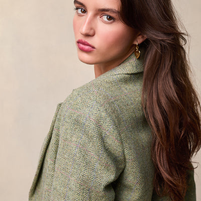 Oversize green woolen jacket | Rouje