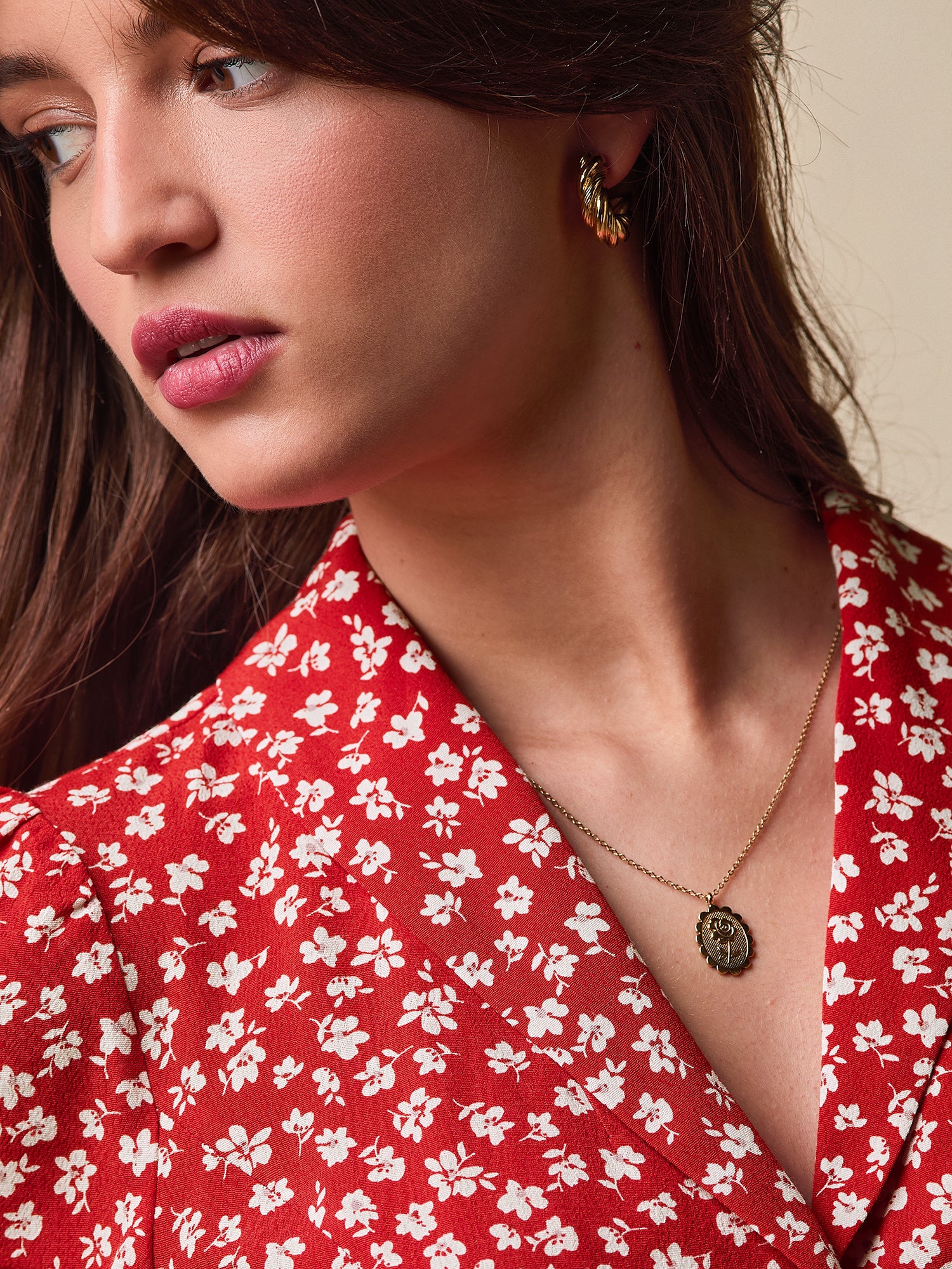 Robe midi boutonnée à manches courtes | Rouje