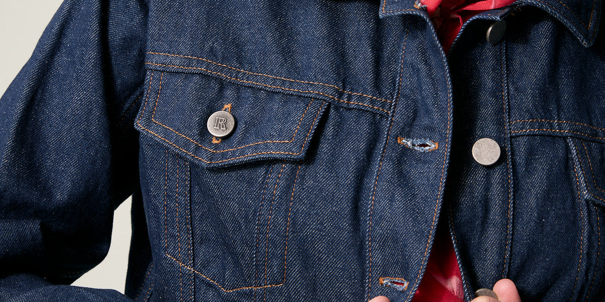 Veste courte en denim brut | Rouje