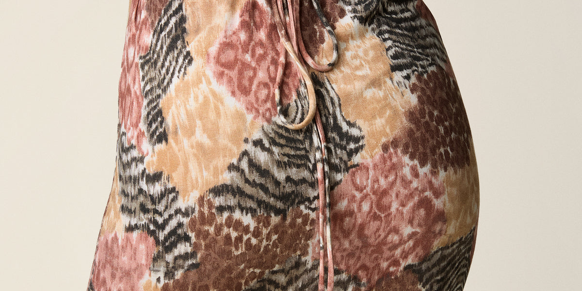 Robe longue jersey imprimé | Rouje