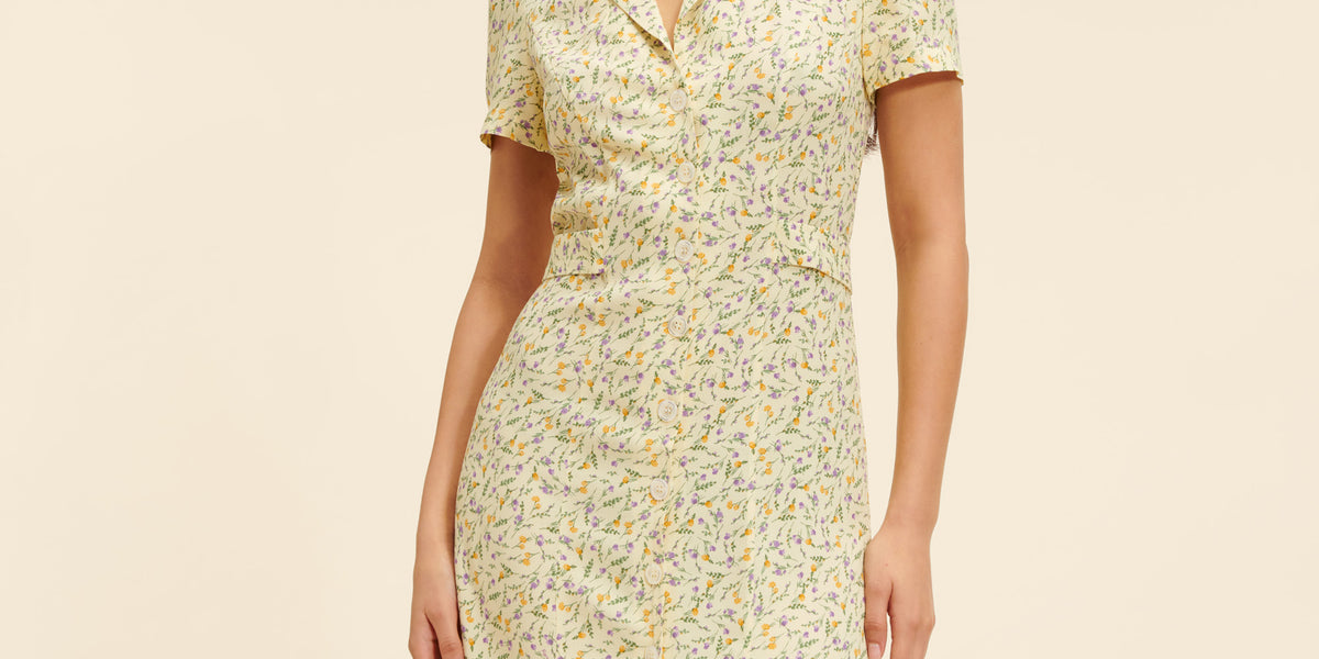 Robe midi col chemise | Rouje